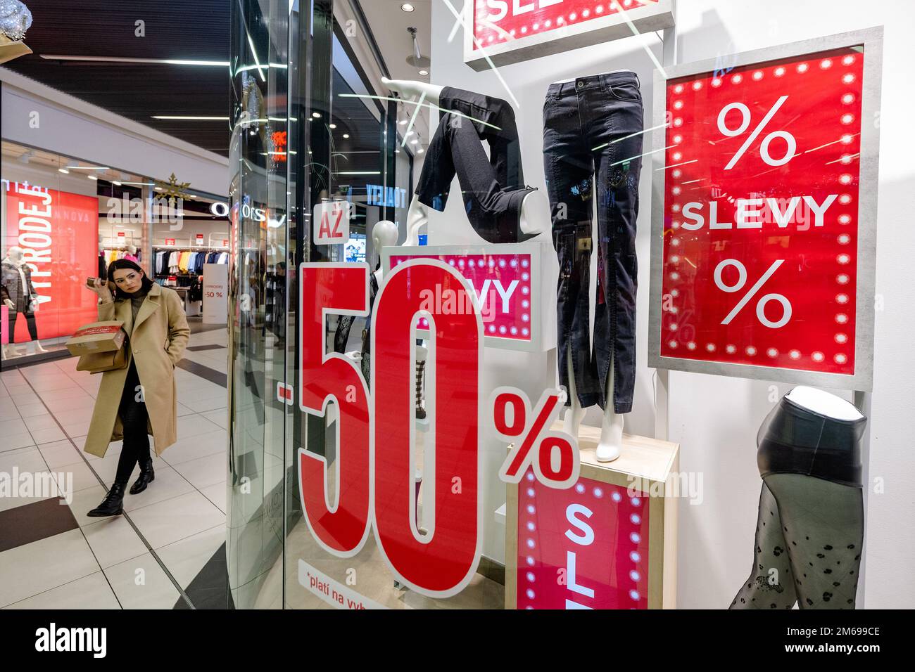 Hradec Kralove, Czech Republic. 03rd Jan, 2023. Post-Christmas discount ...