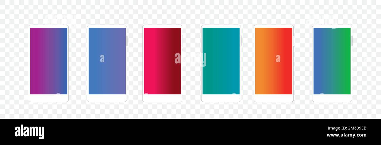 A vector Collection of Trendy gradient palettes swatches for mobile ...