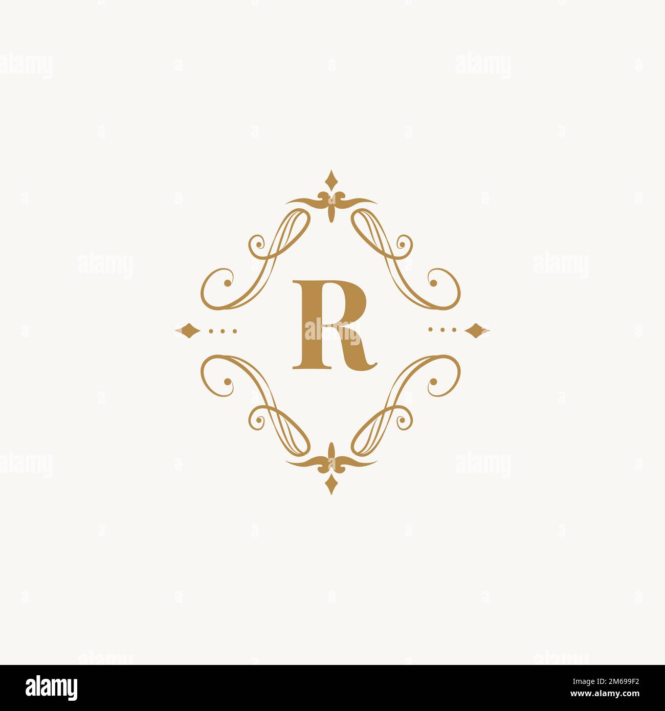 Vintage baroque R badge design Stock Vector Image & Art - Alamy