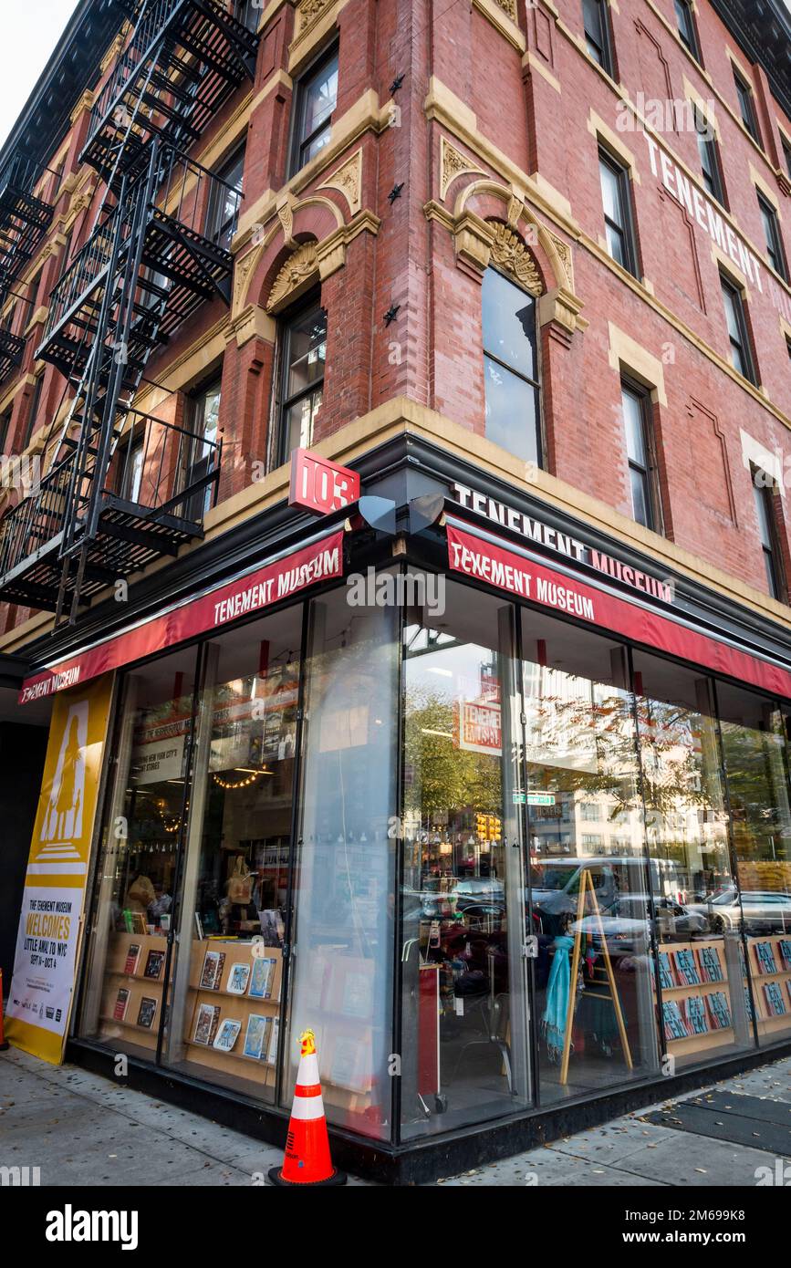 Tenement Museum in The Bowery, a historic neighbourhood in the Lower ...