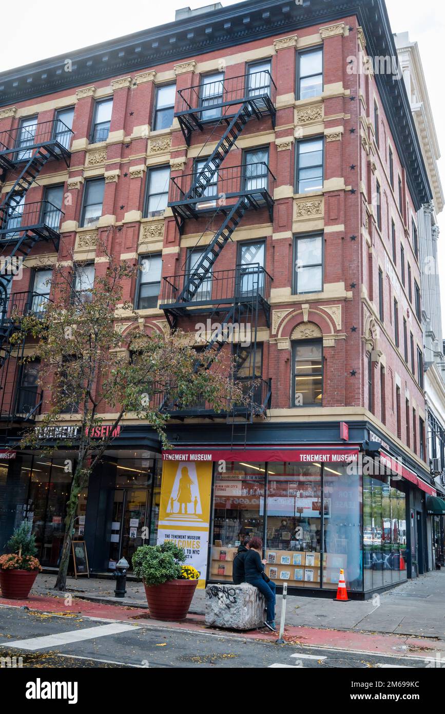 Tenement Museum in The Bowery, a historic neighbourhood in the Lower ...