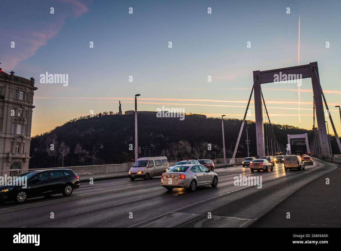 Elisabeth Bridge and Gellert Hill, Budapest, Hungary Stock Photo - Alamy