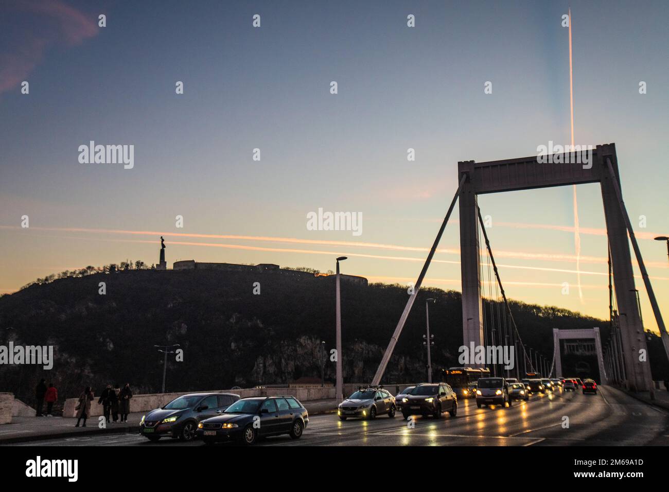 Elisabeth Bridge and Gellert Hill, Budapest, Hungary Stock Photo - Alamy