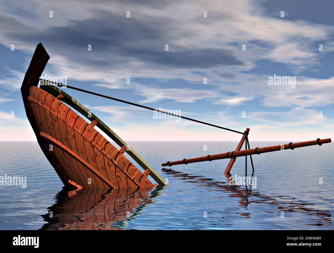 Sinking boat at sea hi-res stock photography and images - Alamy