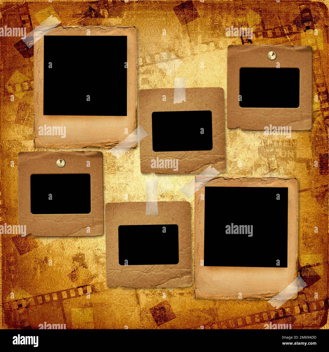 Old grunge slides on the ancient background Stock Photo - Alamy