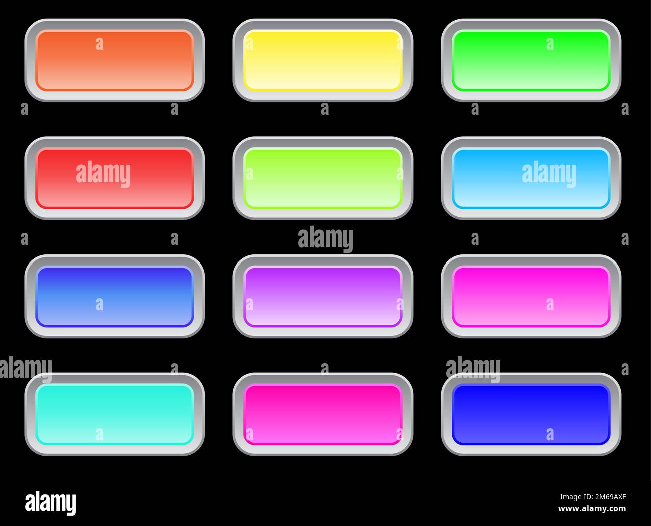 Set of buttons any color Stock Photo - Alamy