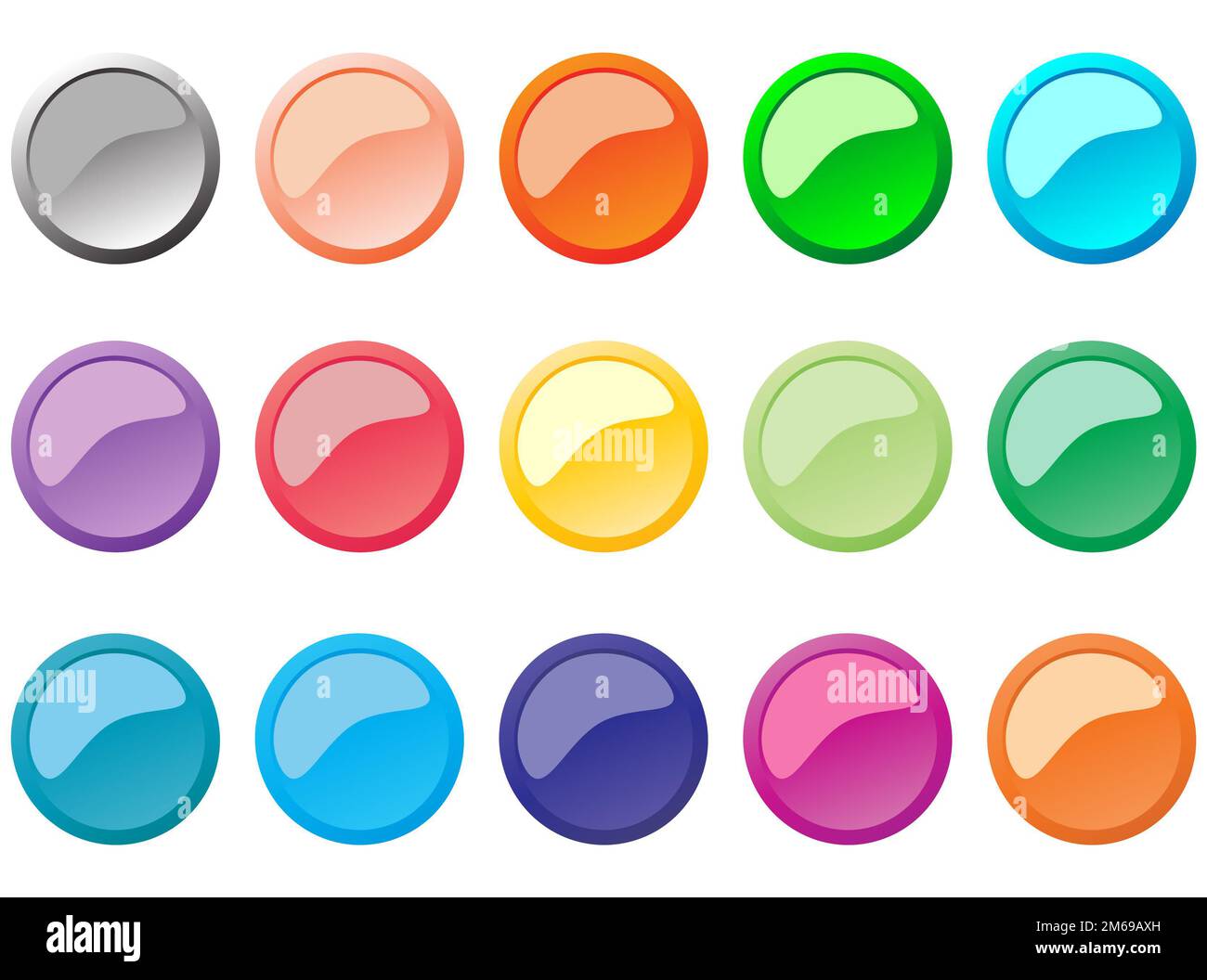 Set of buttons any color Stock Photo - Alamy