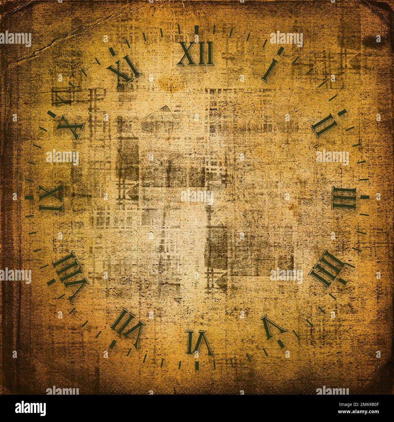 Antique clock face on the abstract background Stock Photo - Alamy