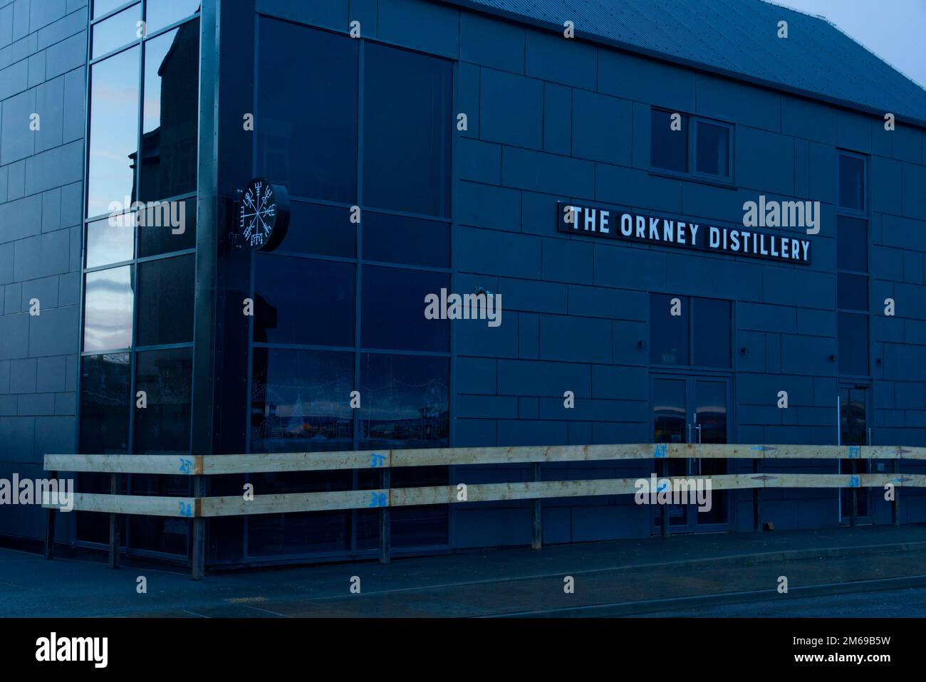 Barriers at Orkney Distillery for New Year Ba game, Kirkwall, Orkney ...