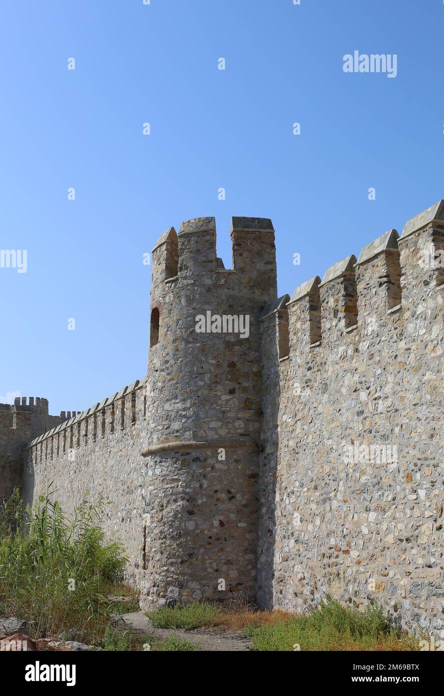 ortress of The Anamur aka Mamure Castle with blue sky background in ...