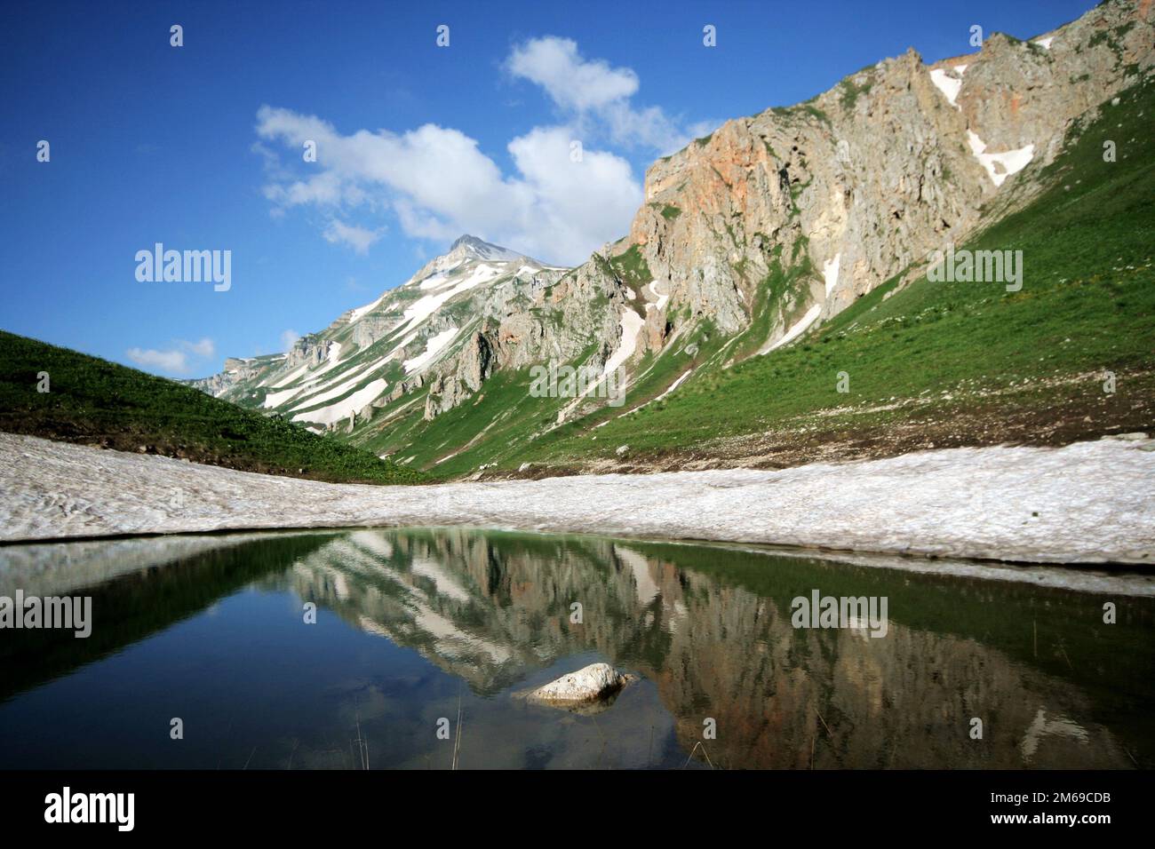 Alp with small mountain lake hi-res stock photography and images - Alamy