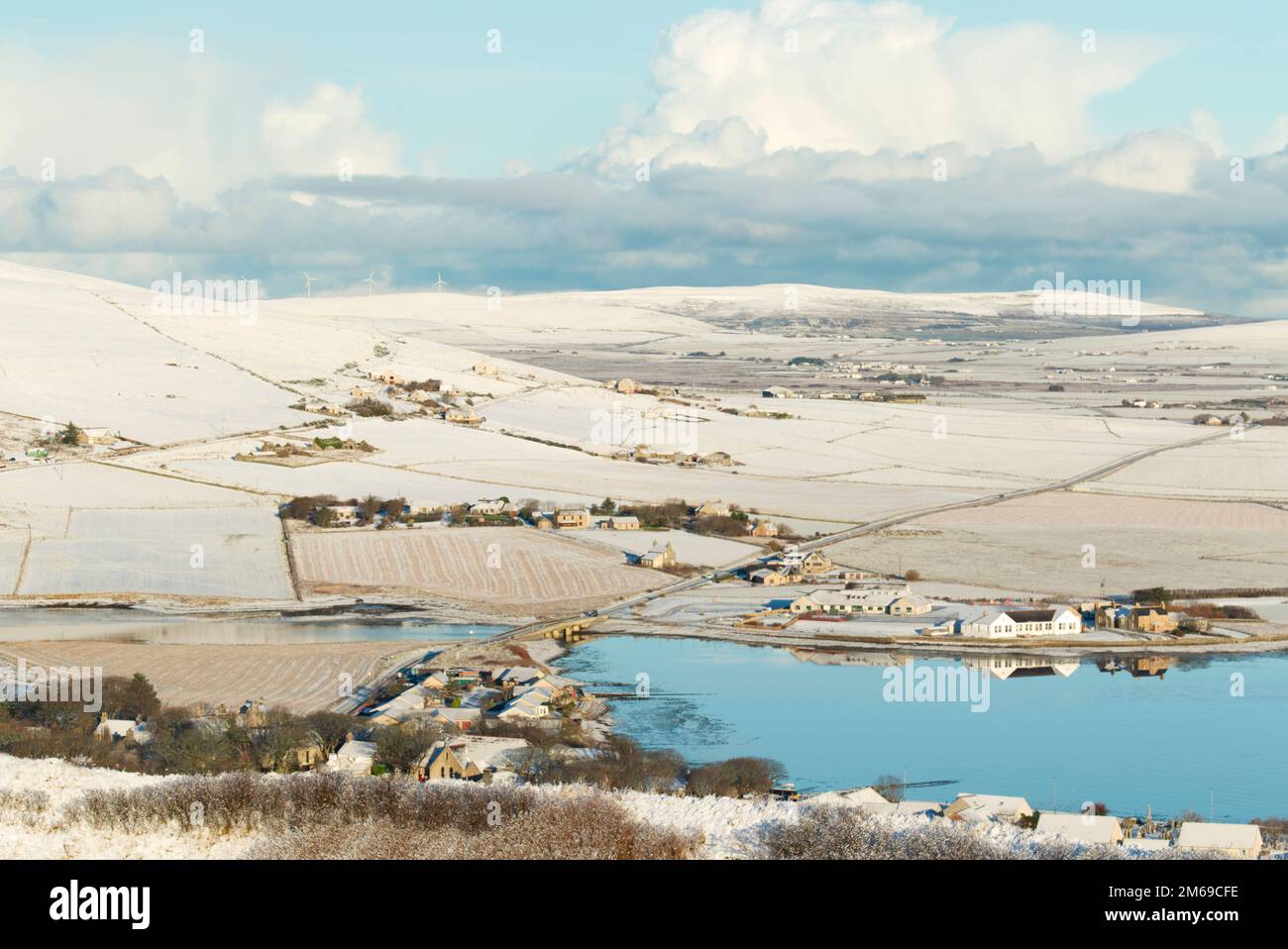 The Ouse estuary in winter, Finstown, Orkney Stock Photo - Alamy