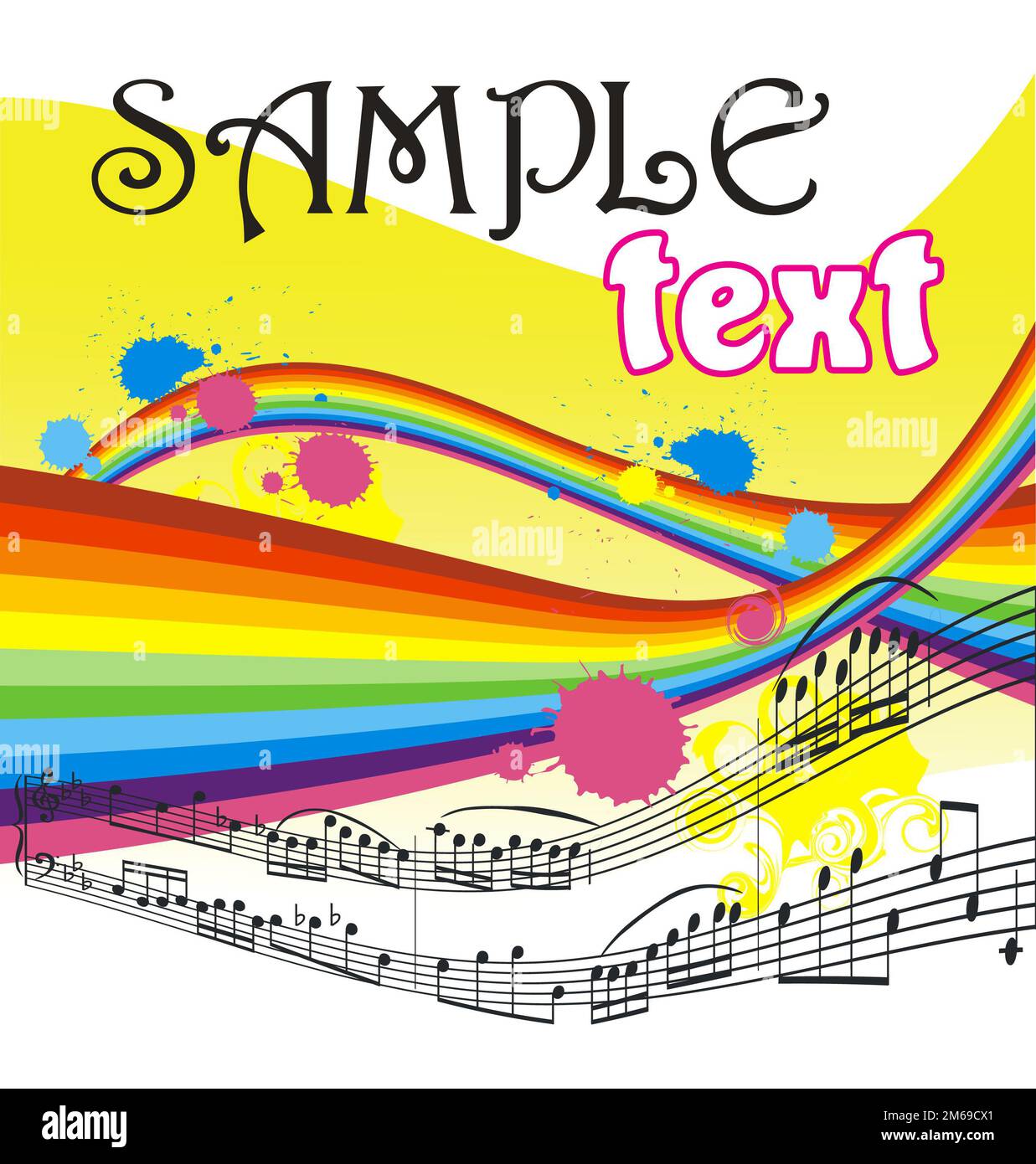 Musical notes rainbow hi-res stock photography and images - Alamy