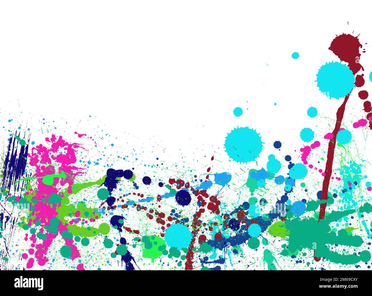 Colorful paint splashes background Stock Photo - Alamy