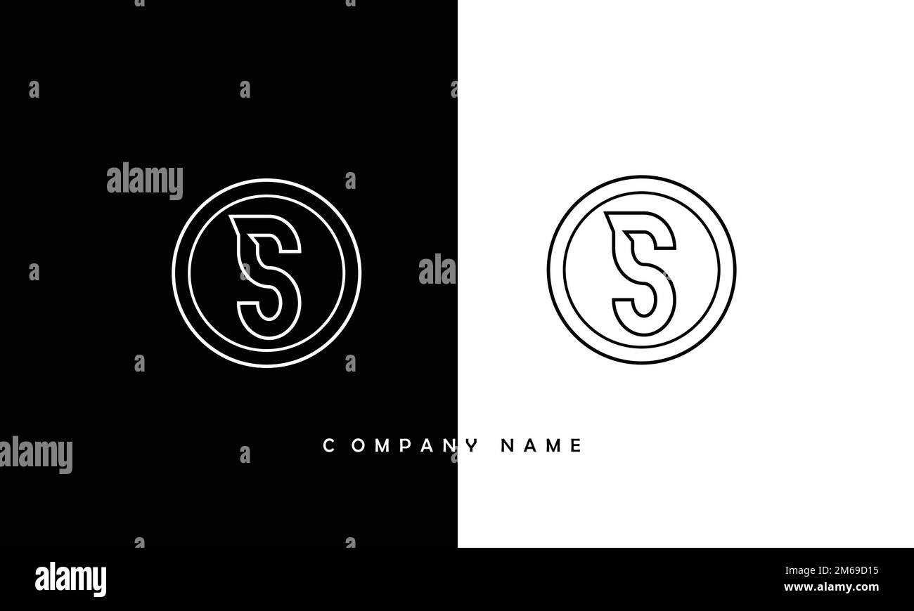 Letter s badge logo Black and White Stock Photos & Images - Alamy