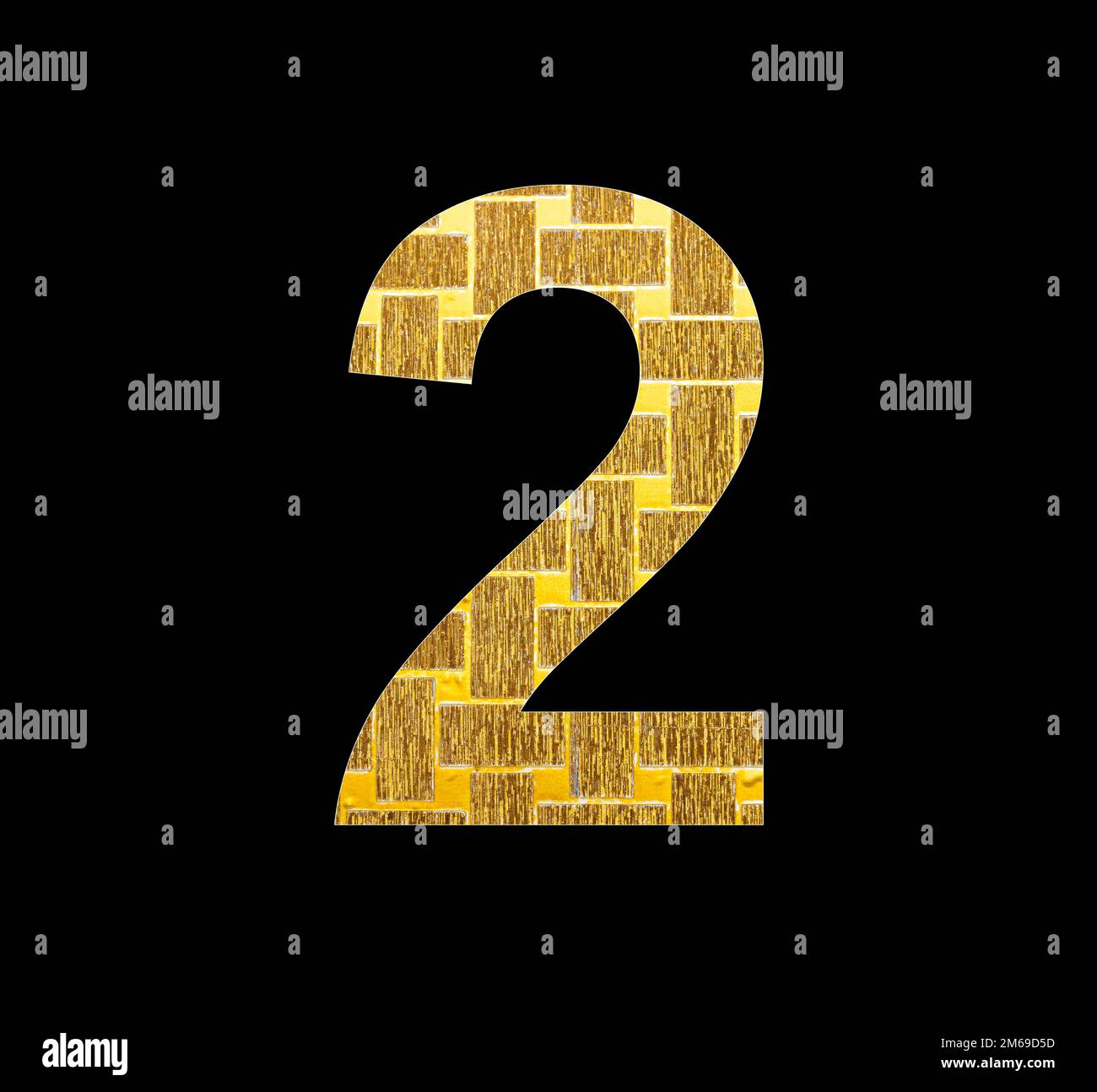 Number 2 - Digit two in textured silver shiny paper Stock Photo - Alamy