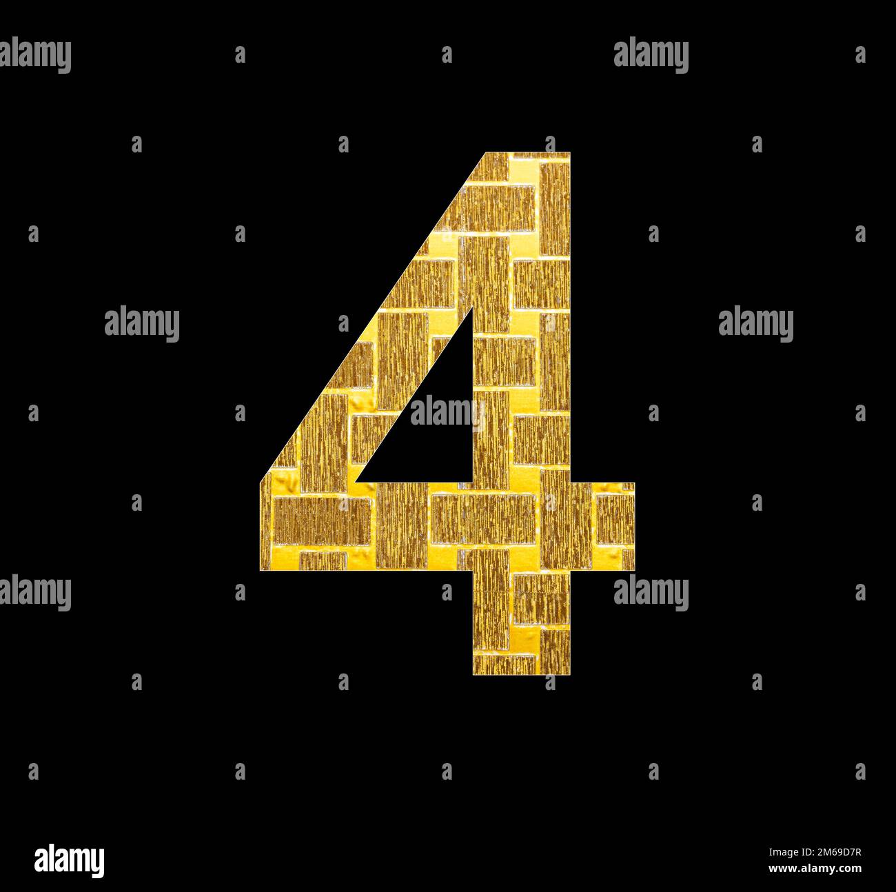 Number 4 - Digit four in textured silver shiny paper Stock Photo - Alamy