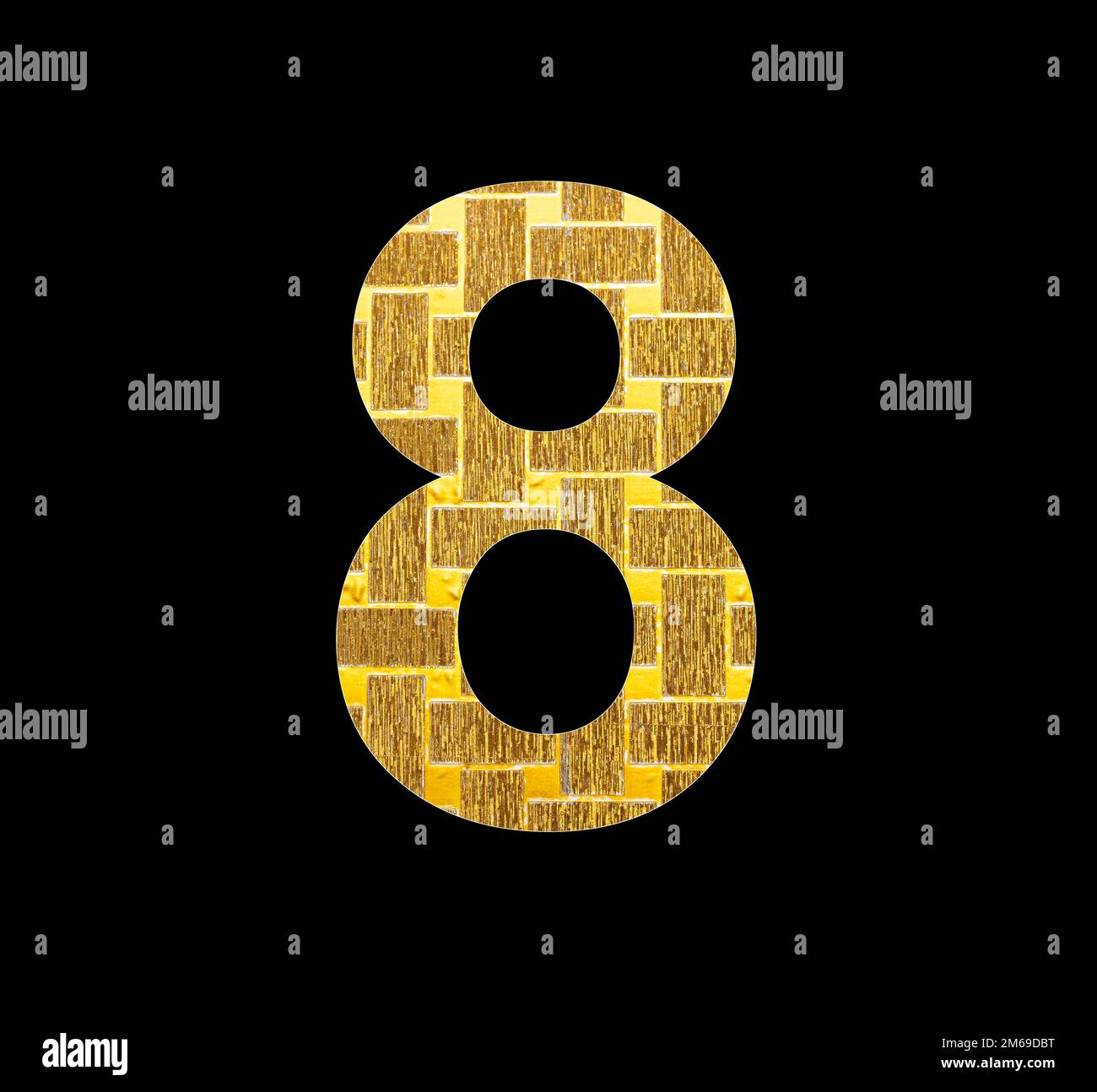 Number 8 - Digit eight in textured silver shiny paper Stock Photo - Alamy
