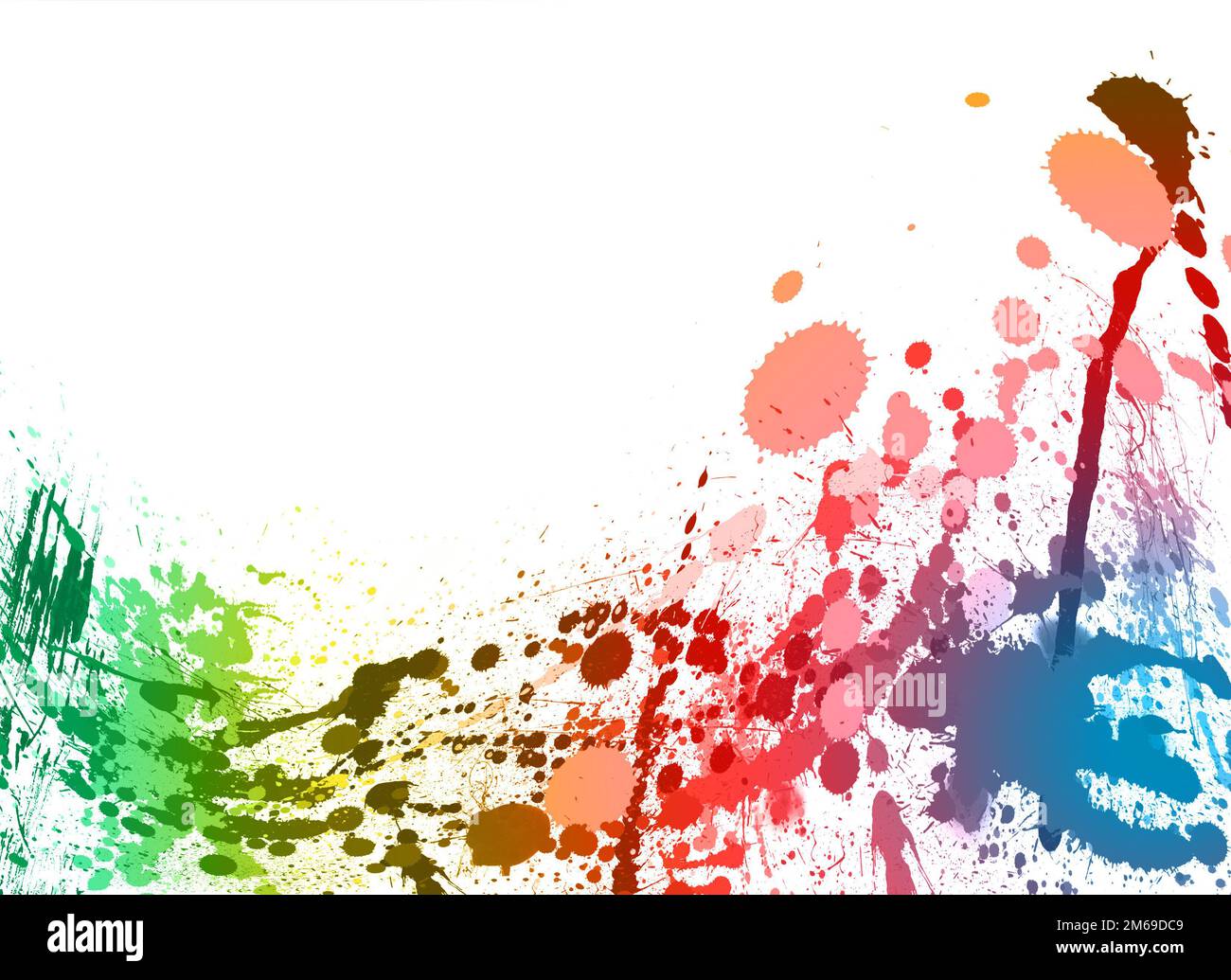 Colorful paint splashes background Stock Photo - Alamy