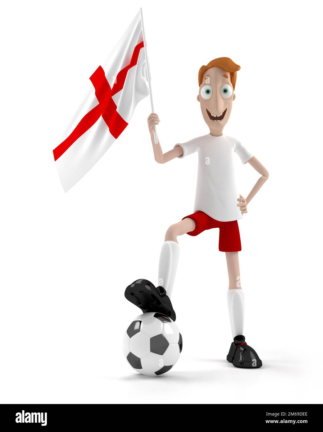 3d soccer ball with england team flag hi-res stock photography and ...