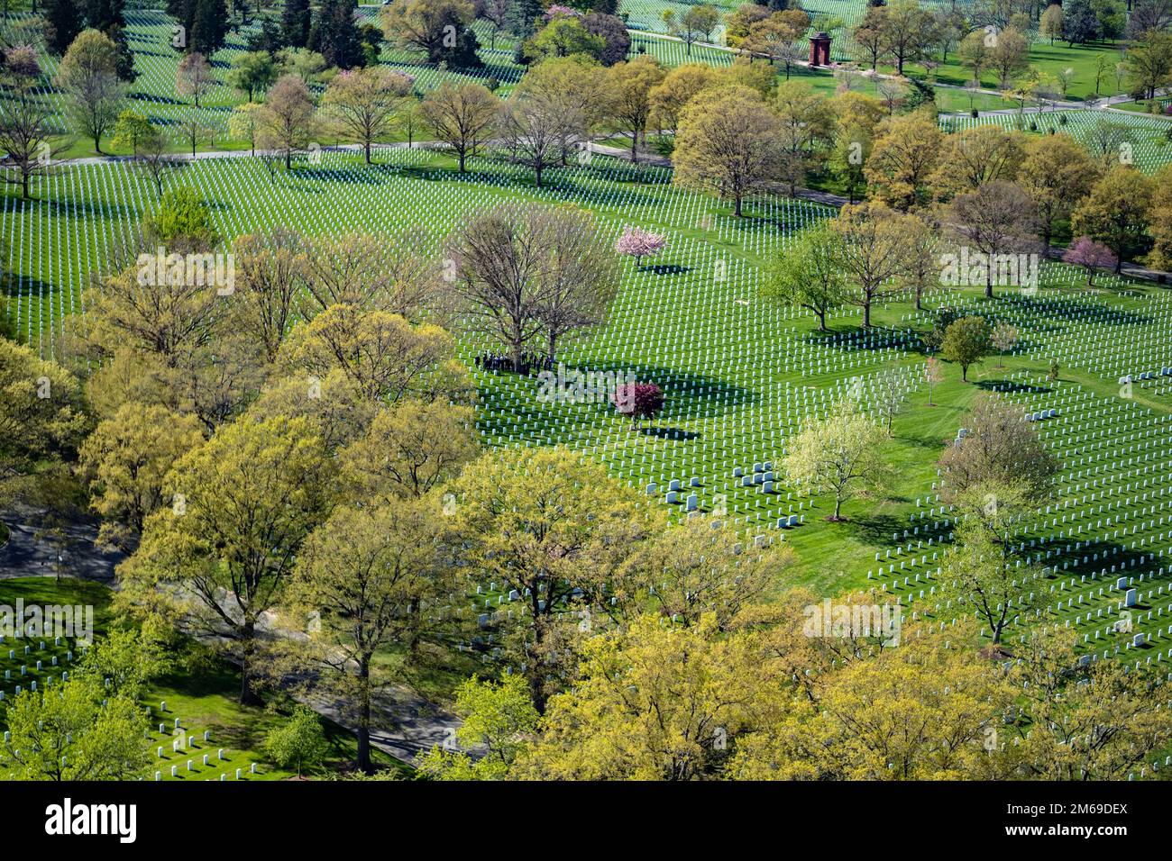 Aerial photography of Section 60 at Arlington National Cemetery ...
