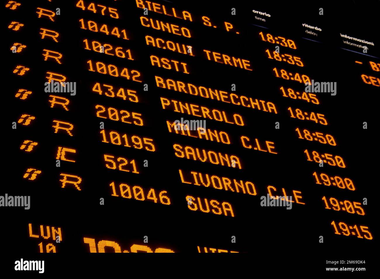 Rail station panel Stock Photo - Alamy
