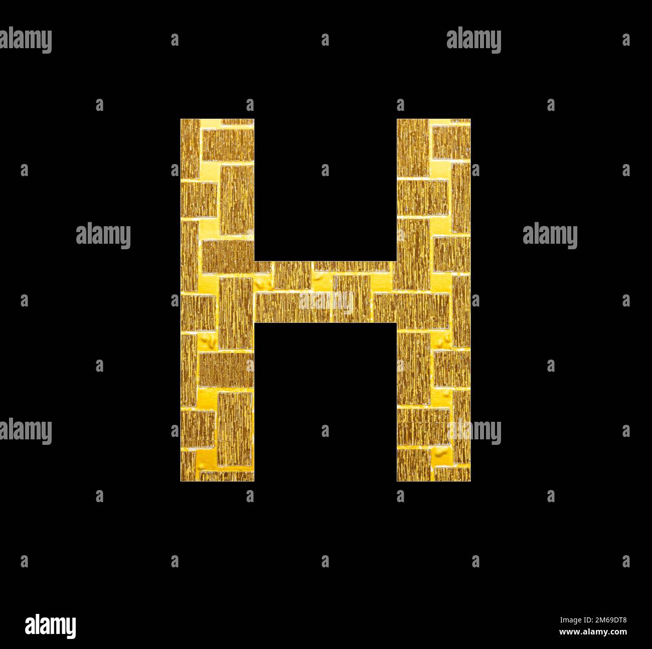 Golden letter h gold foil hi-res stock photography and images - Alamy