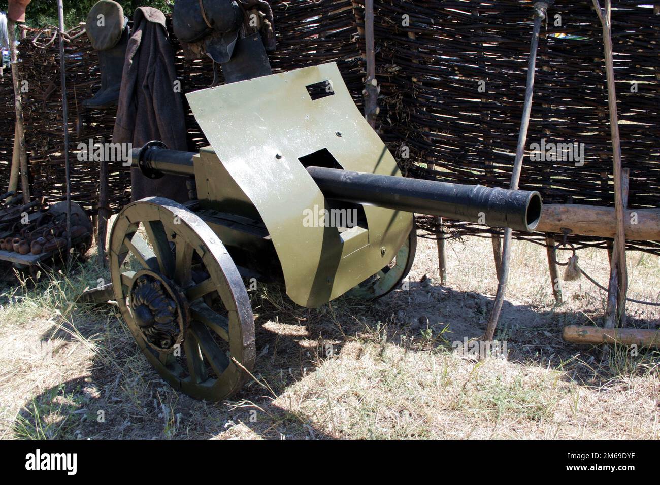 Historical cannon from period of civil war 2. Begin of 20-century Stock ...