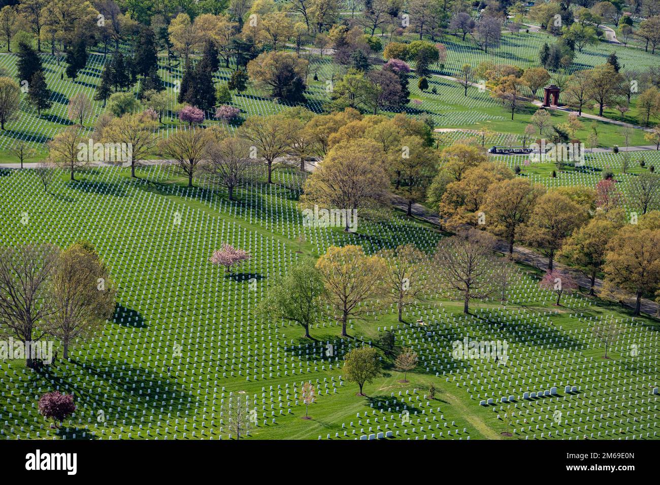 Aerial photography of Section 60 (bottom left) looking northwest ...