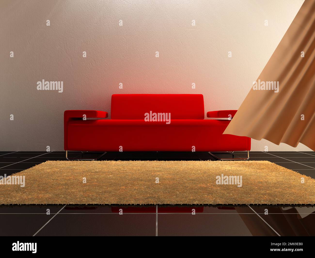 Interior design - Red Sofa Stock Photo - Alamy