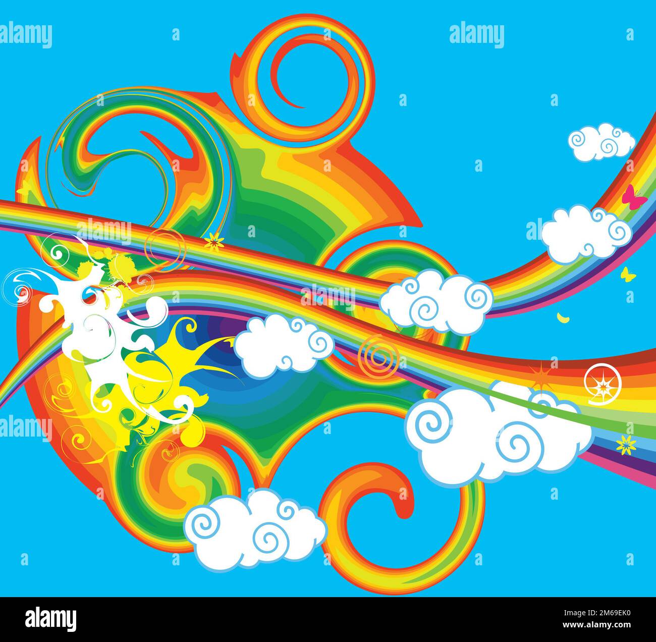 Line beauty rainbow cloud hi-res stock photography and images - Alamy