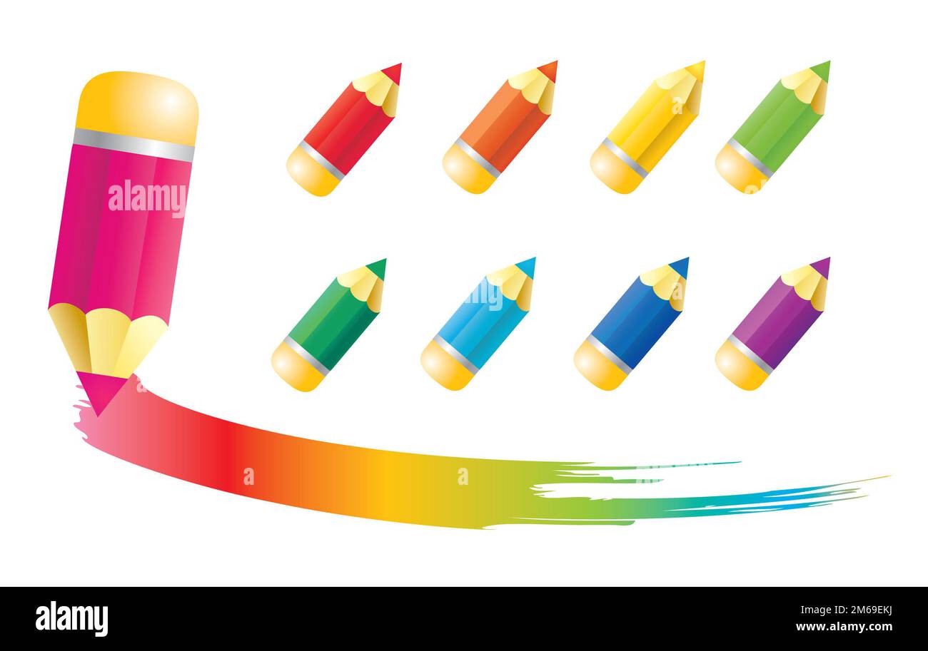 Cartoon pencil clipart Cut Out Stock Images & Pictures - Alamy