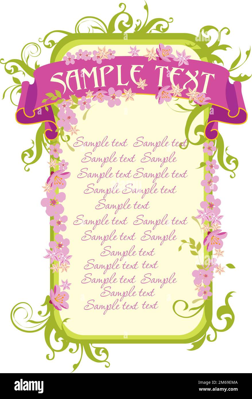 Abstract style wreath frame hi-res stock photography and images - Alamy