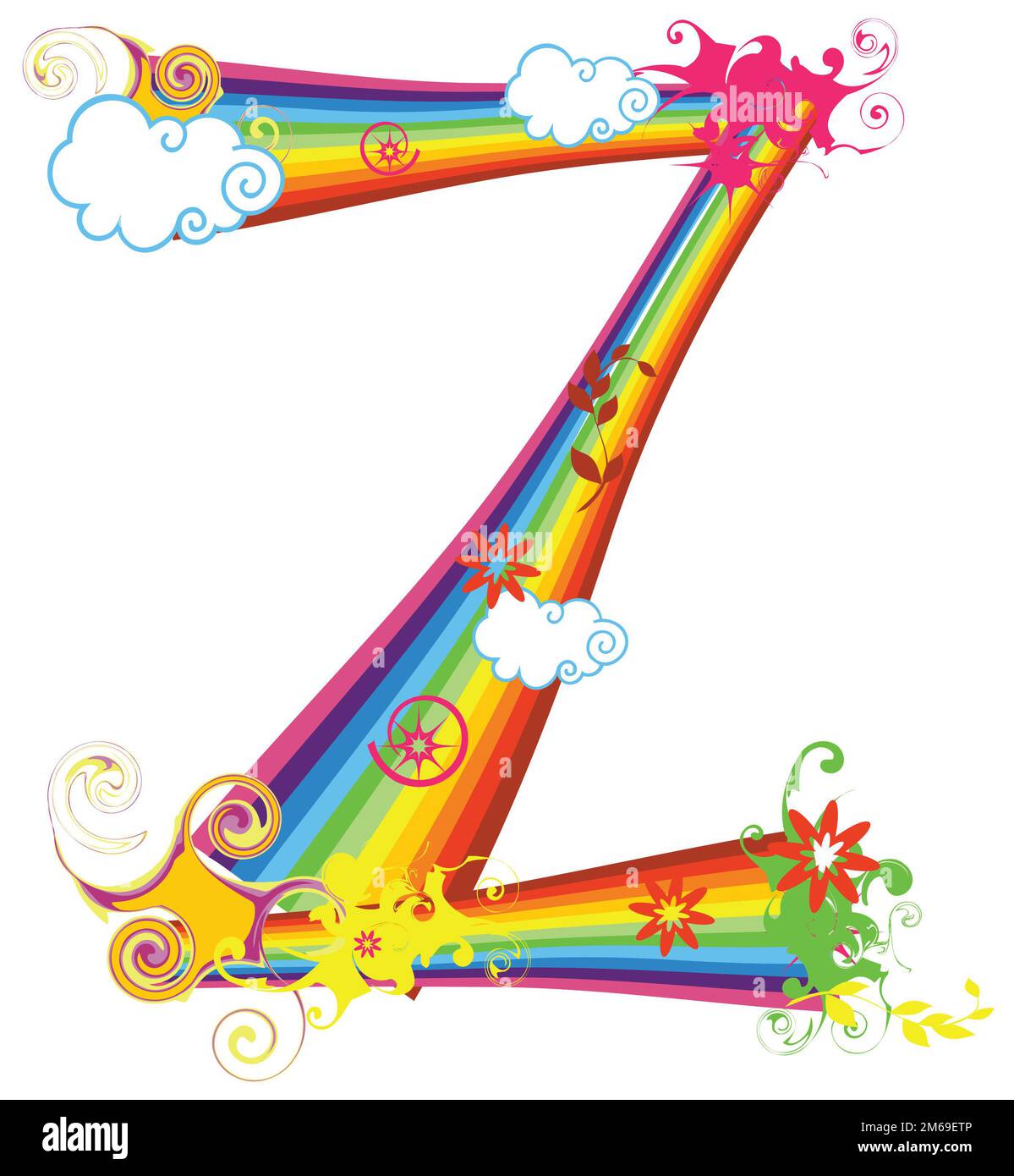 Rainbow letter Z Stock Photo - Alamy
