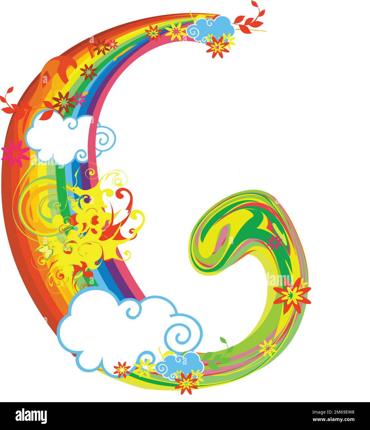 Rainbow letter G Stock Photo - Alamy