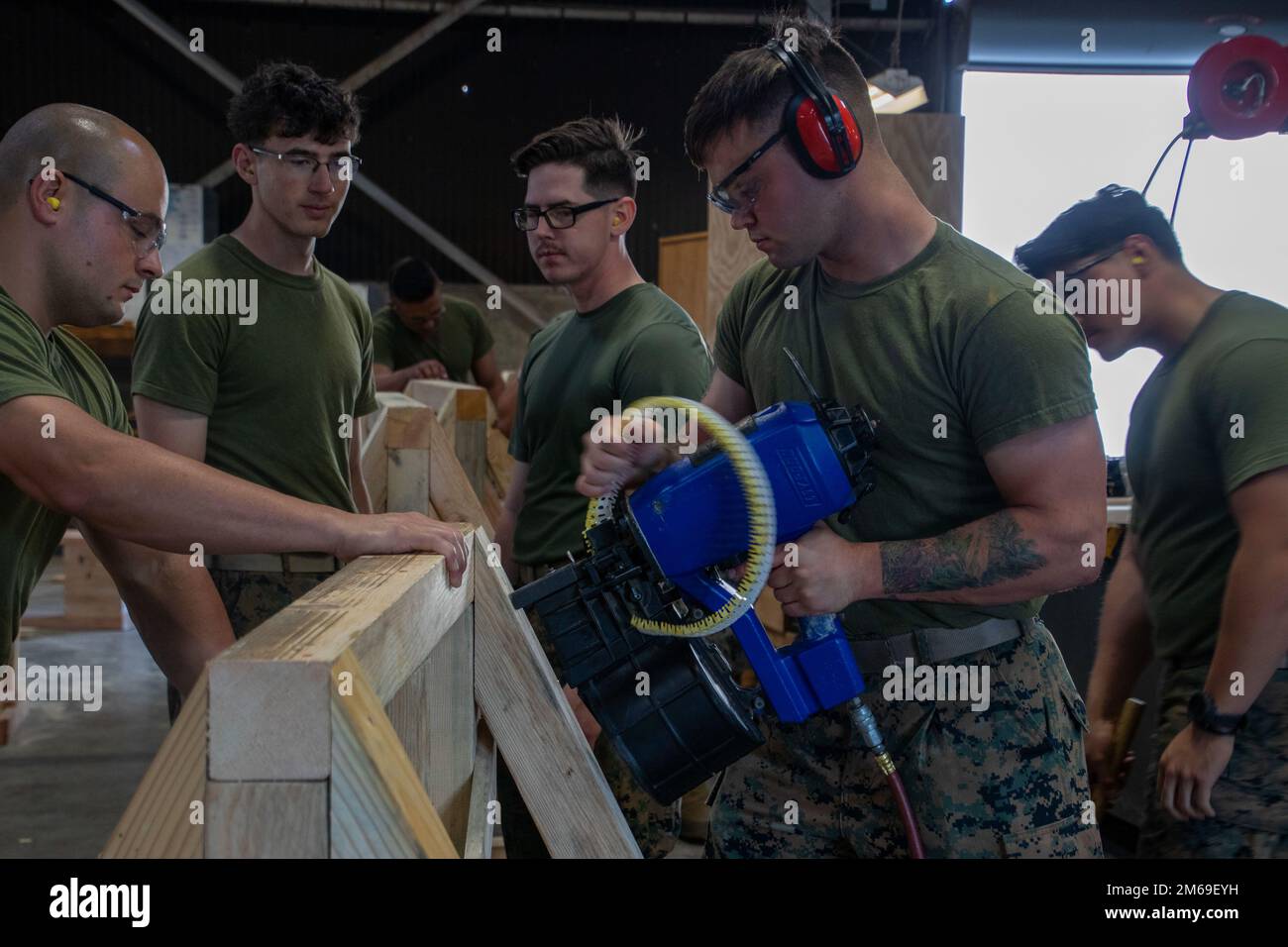 U.S. Marine Corps Lance Cpl. Nick Ulery, a combat engineer with 1st Combat Engineer Battalion ...