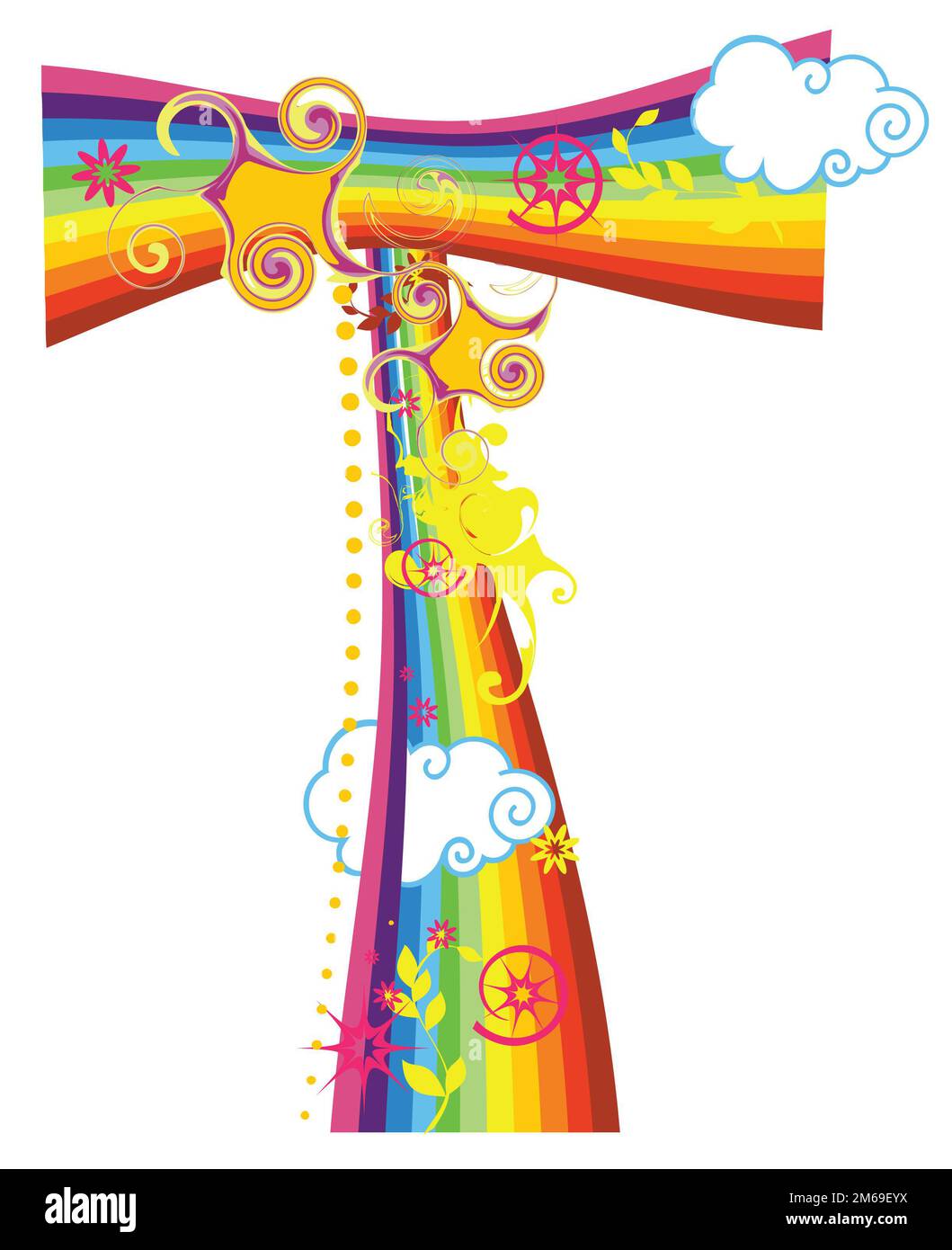 Rainbow letter T Stock Photo - Alamy