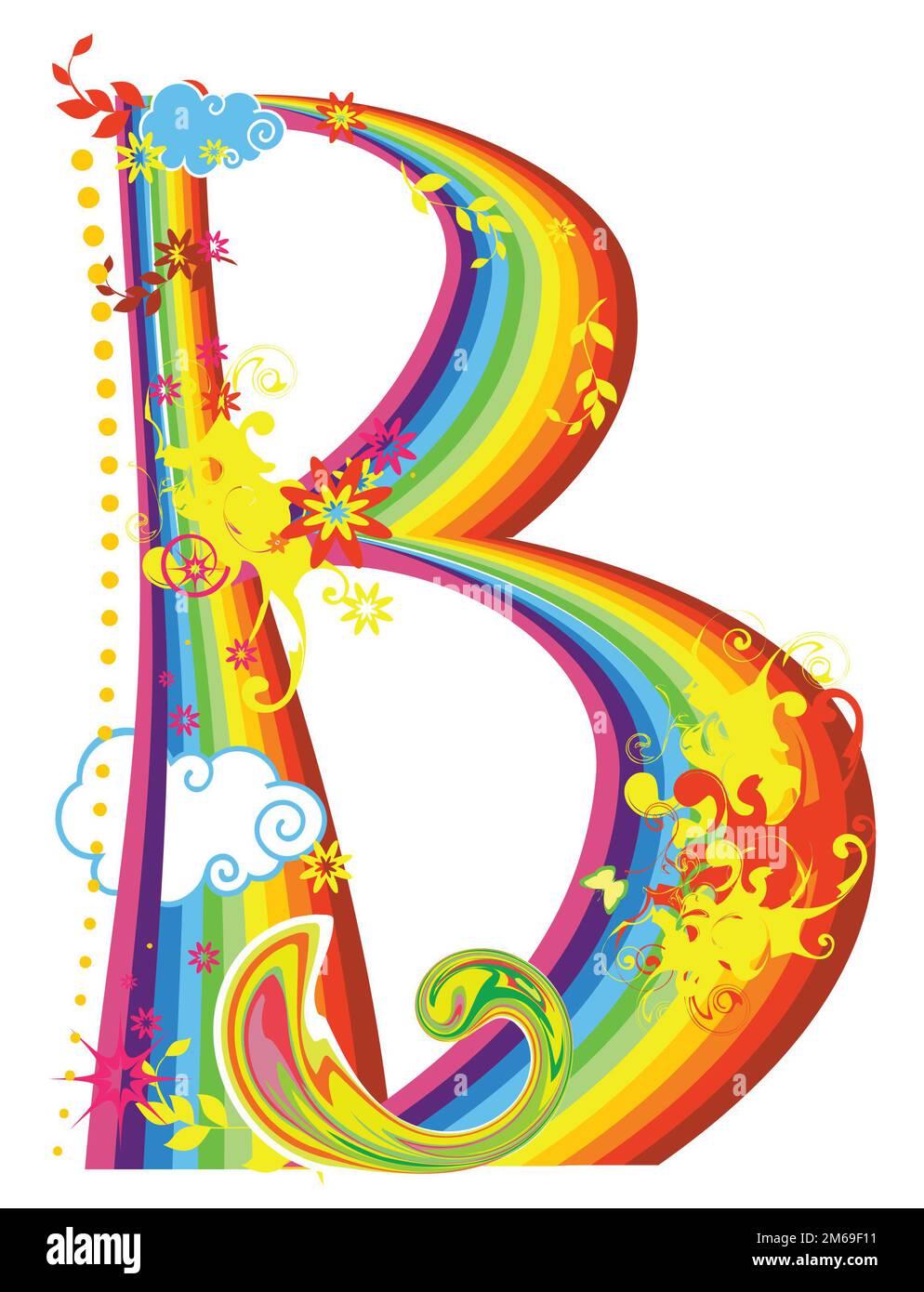 Rainbow letter B Stock Photo - Alamy