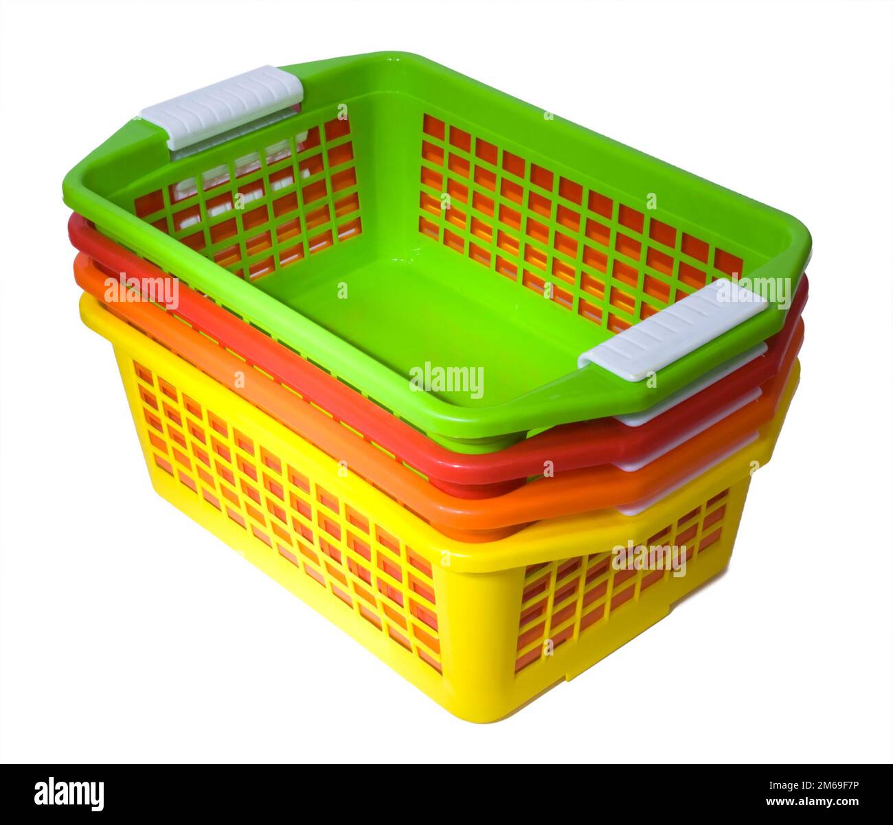 Four colour baskets Stock Photo - Alamy