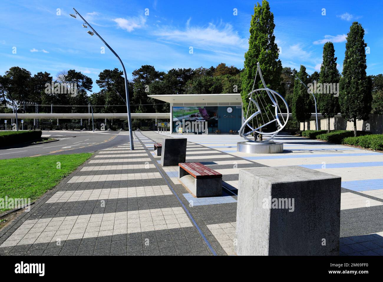 Exterior of Corby Railway Station, Northamptonshire County, England ...