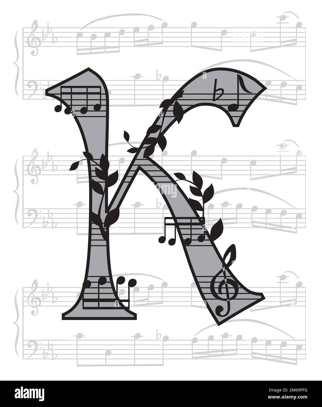 Letter with music Stock Photo - Alamy
