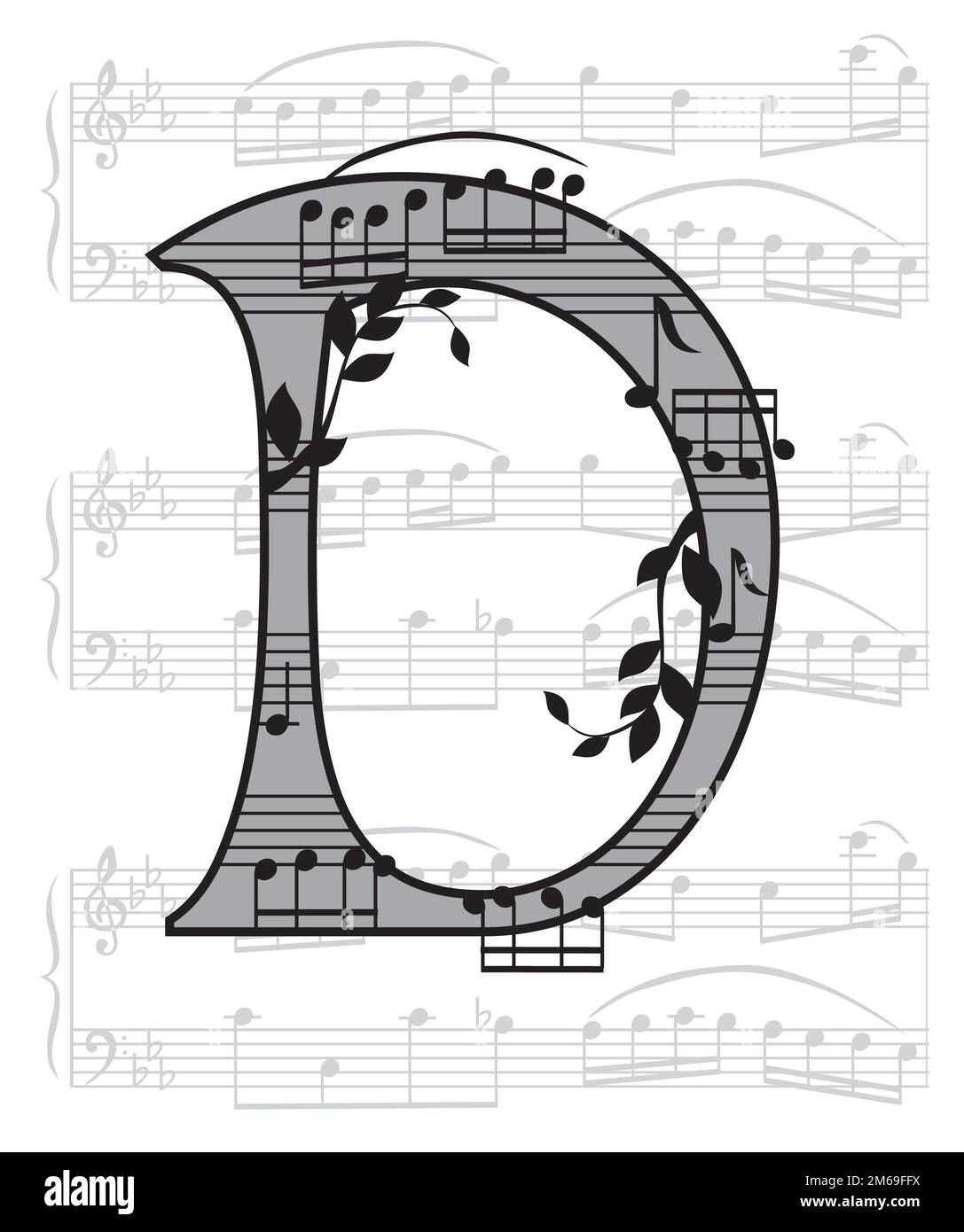 Letter with music Stock Photo - Alamy