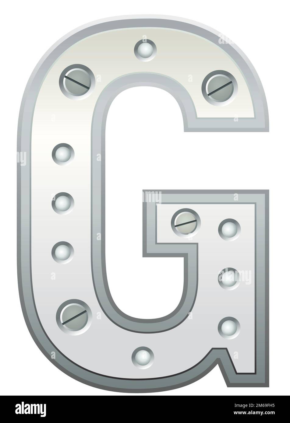 Metallic letter g hi-res stock photography and images - Alamy