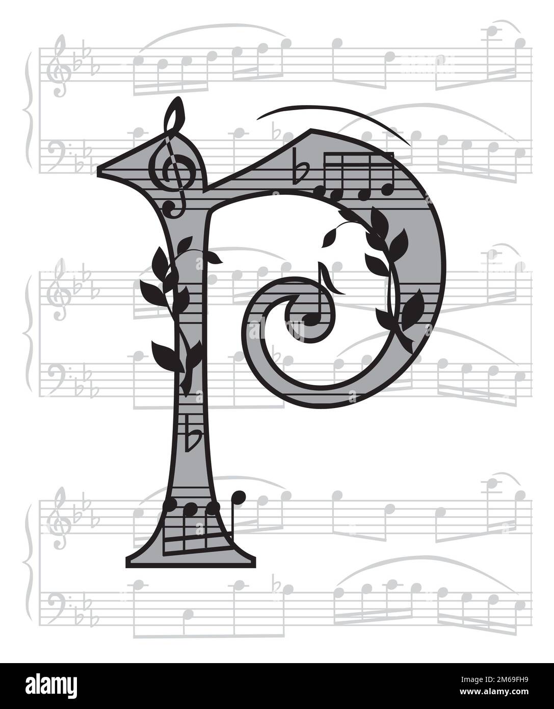 Letter with music Stock Photo - Alamy