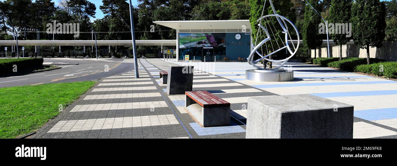 Exterior of Corby Railway Station, Northamptonshire County, England ...