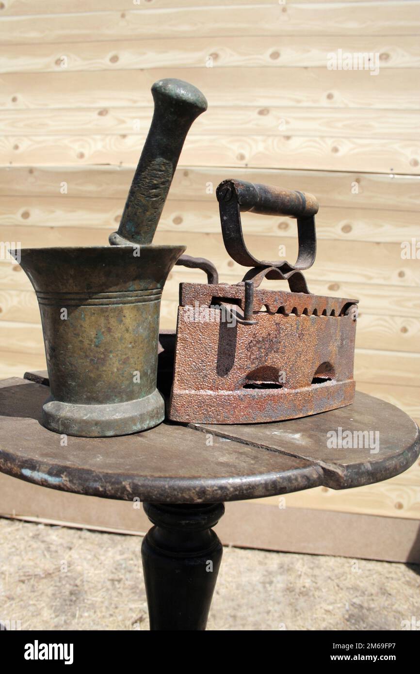 Iron and mortar Stock Photo - Alamy
