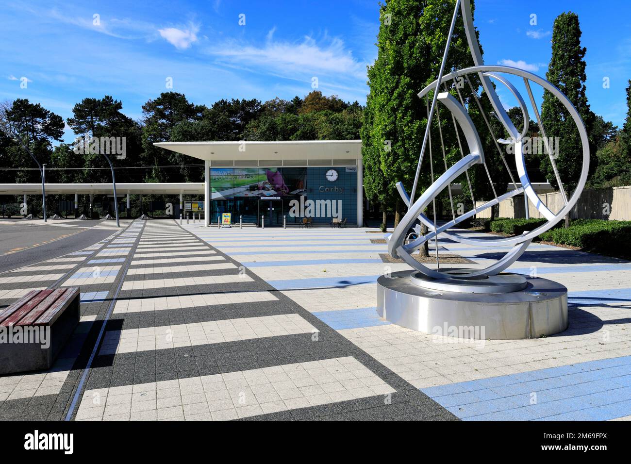 Exterior of Corby Railway Station, Northamptonshire County, England ...