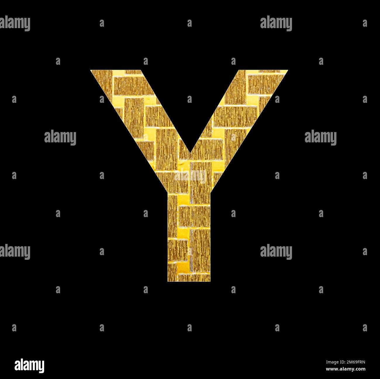 Alphabet letter Y - Textured shiny gold foil Stock Photo - Alamy