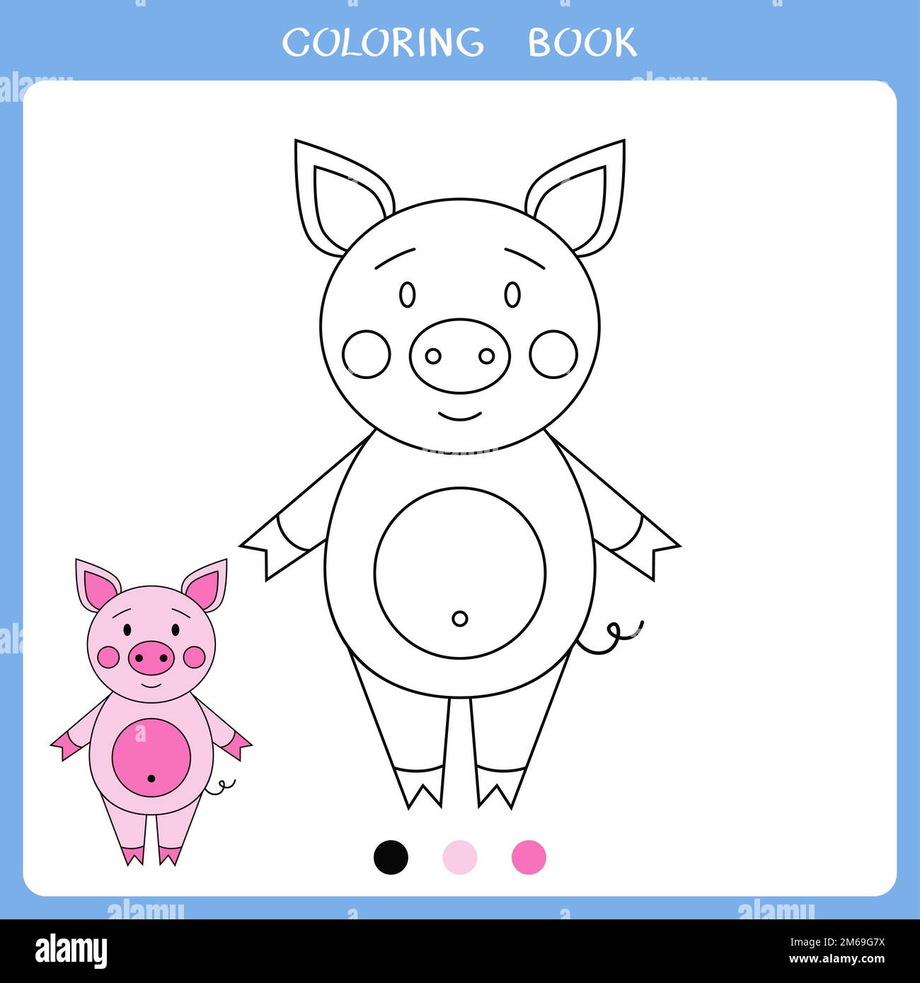 Pig coloring page hi-res stock photography and images - Alamy