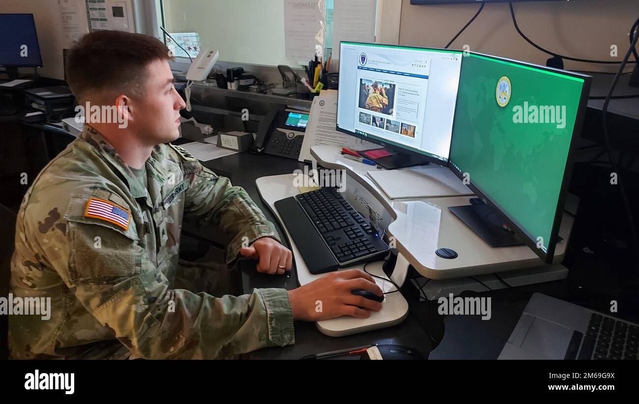Working the military police desk at U.S. Army Garrison Italy is ...